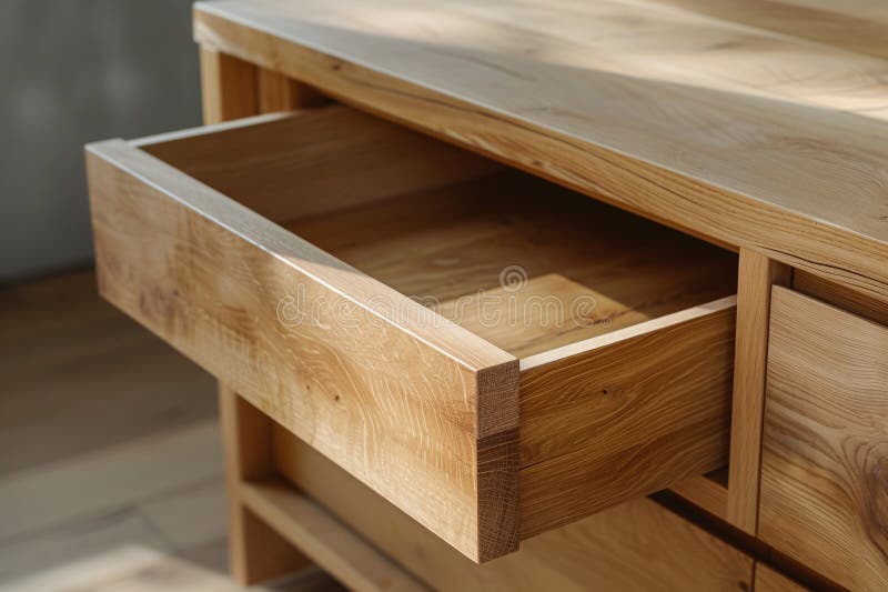 Ai Generative Wooden Drawer Close Up Stock Illustration - Illustration ...