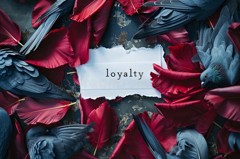 Ai Generative the Word Loyalty is Written between the Feathers of a ...