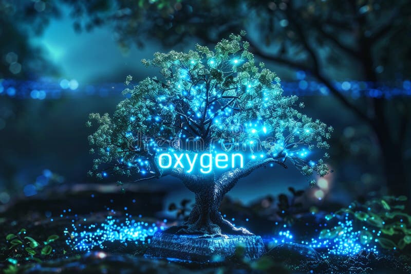 Ai Generative Word Oxygen and Tree Stock Illustration - Illustration of ...