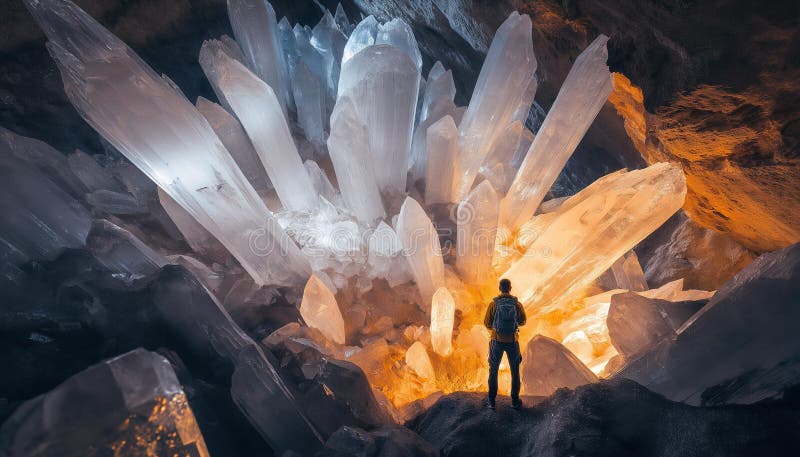 AI Generator Image of Inside the World Largest Crystal Cave. Stock ...