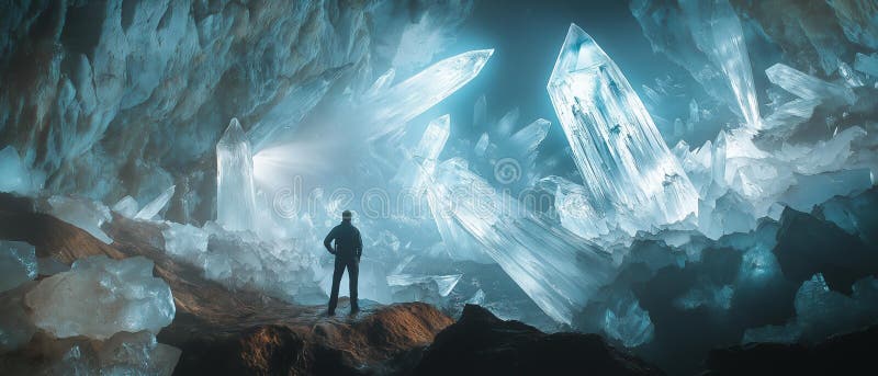 AI Generator Image of Inside the World Largest Crystal Cave. Stock ...