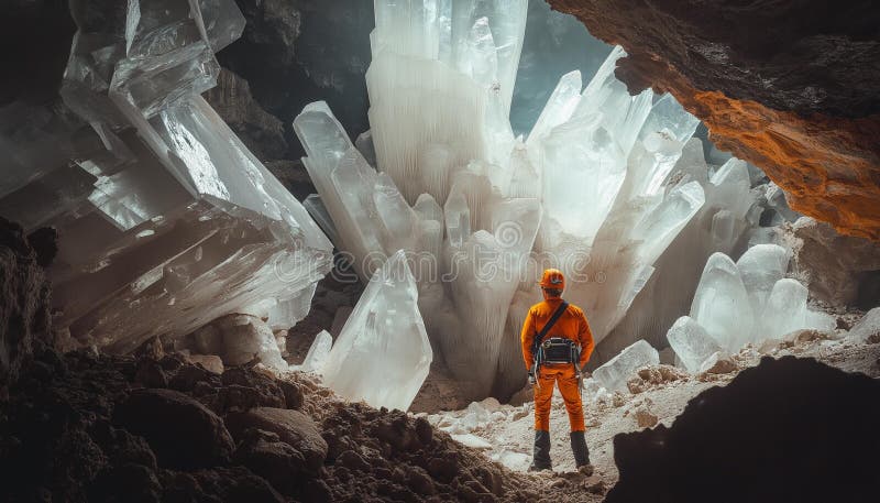 AI Generator Image of Inside the World Largest Crystal Cave. Stock ...