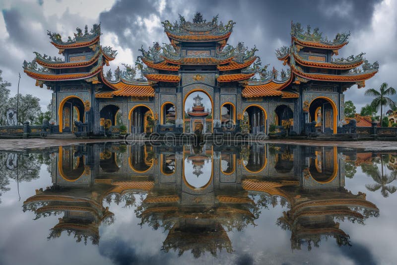 AI Generator Image of the China Temple Stock Photo - Image of church ...