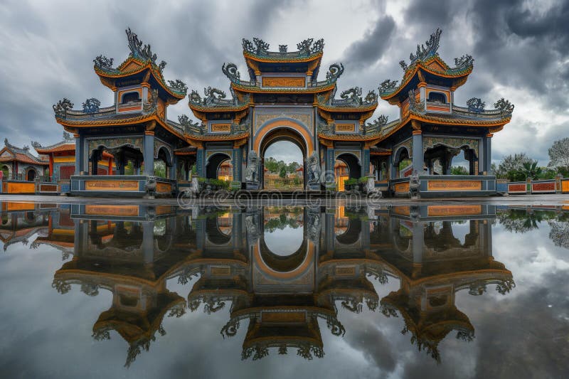 The AI Image Generator, a Temple with Intricate Architecture Editorial ...