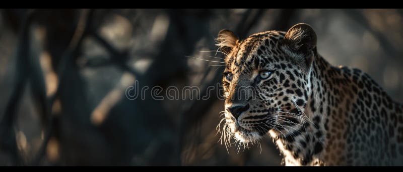 AI Generator Image of Close Up Leopard Stock Illustration ...