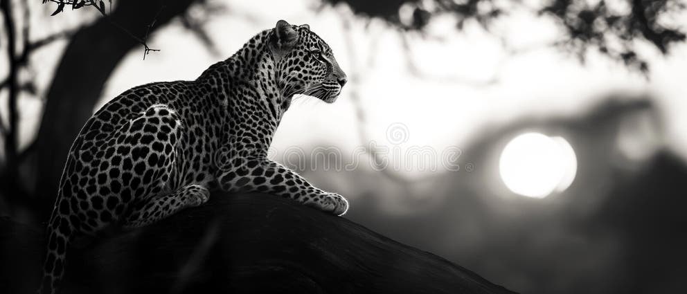 AI Generator Image of Close Up Leopard Stock Illustration ...