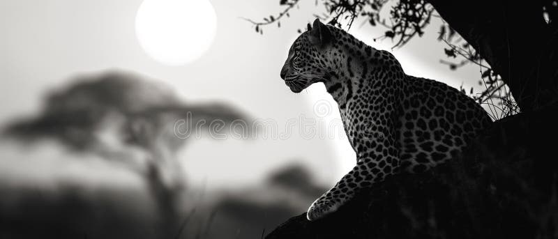 AI Generator Image of Close Up Leopard Stock Illustration ...