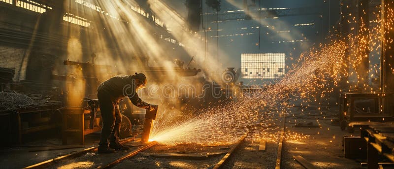 AI Generator Image of Construction Worker, Engineer Working on Welding ...