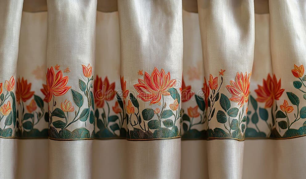 AI Generator Image of Curtains, Design Stock Illustration ...