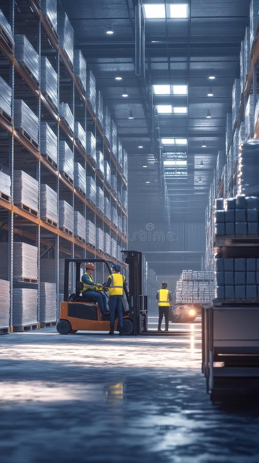 AI Generator Image of Detailed and Realistic Depiction of a Warehouse ...