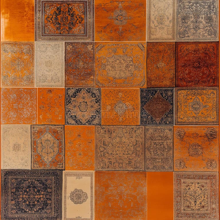 AI Generator Image of Fabric Pattern, Tile Pattern, Stock Illustration ...