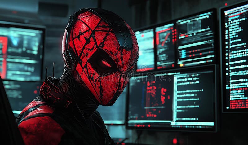 AI Generator Image of Hacker,programmer Stock Illustration ...