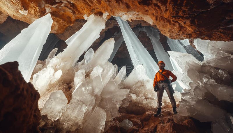 AI Generator Image of Inside the World Largest Crystal Cave. Stock ...