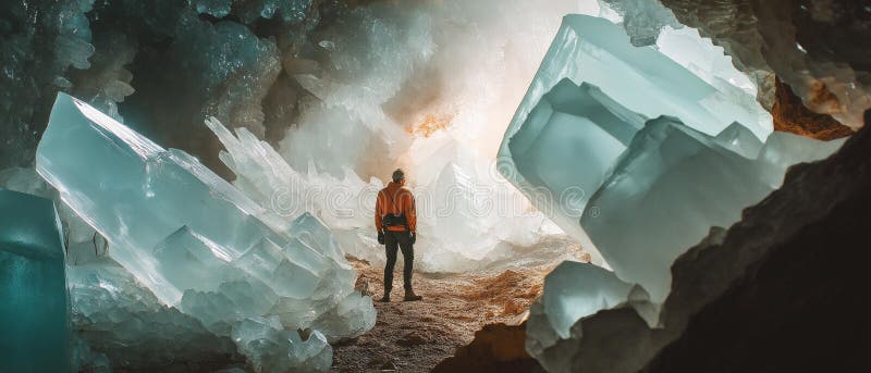 AI Generator Image of Inside the World Largest Crystal Cave. Stock ...