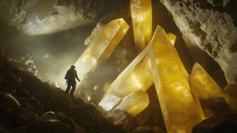 AI Generator Image of Inside the World Largest Crystal Cave. Stock ...