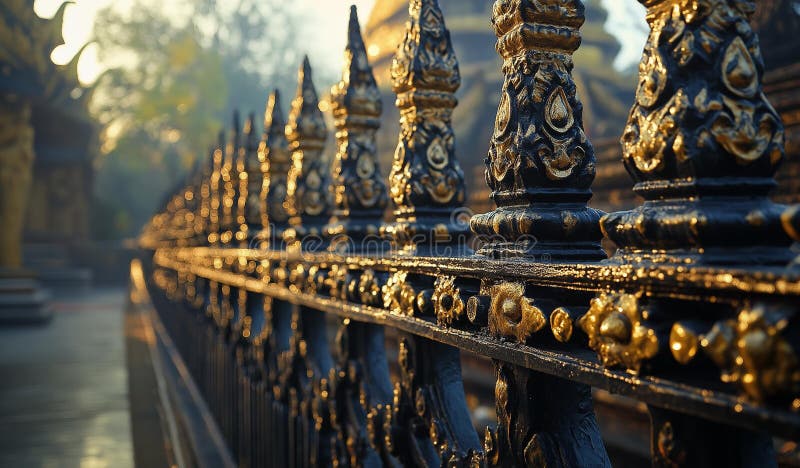 AI Generator Image of Iron Fence Pattern it S a Thai Pattern Stock ...