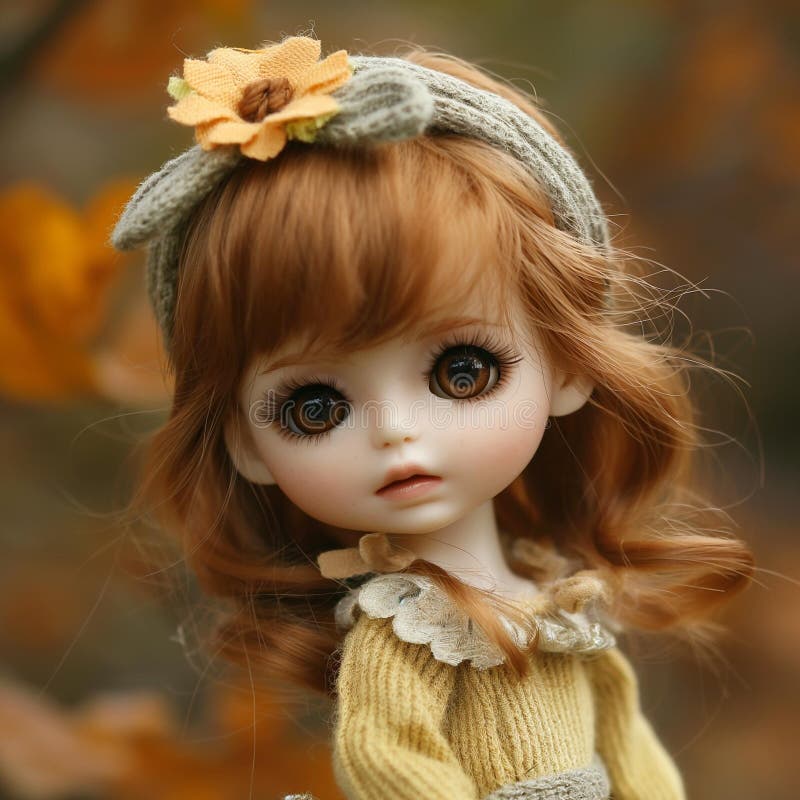 AI Generator Image of Knitted Doll, Very Cute Stock Illustration ...