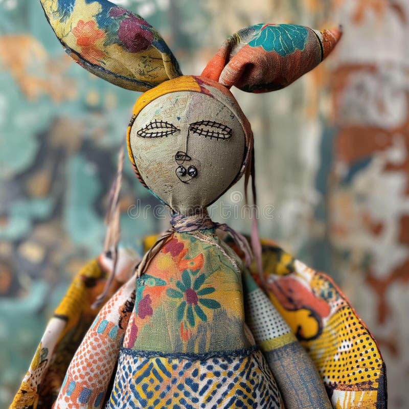 AI Generator Image of Knitted Doll, Very Cute Stock Illustration ...