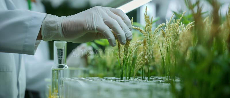 AI Generator Image of Scientists Experiments with Plants, Rice ...