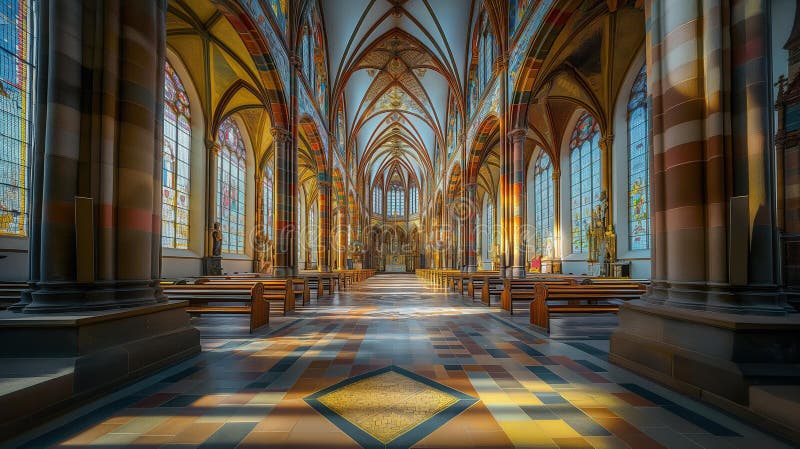 AI Generator Image of Shadow Reflection of Christ Church, Cathedral ...