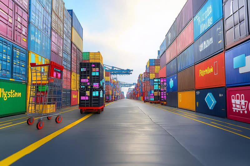 AI Generator Image of Transportation and Communications by Boat, Plane, and Car. Stock ...