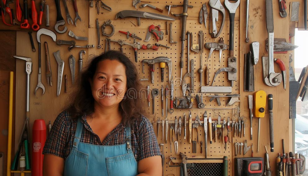 AI Generator Image of Wall of Tools,Well Equipped Rustic Workshop ...