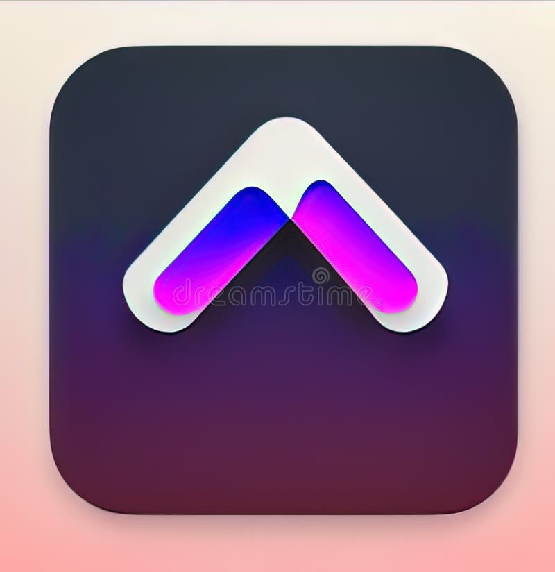 Ai Generator Software App Style Icon. Generative AI. Stock Illustration ...