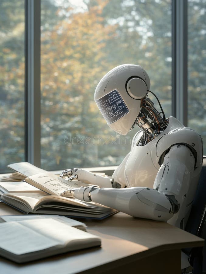 Ai Getting Smarter by the Day, a Android Studying Stock Illustration ...