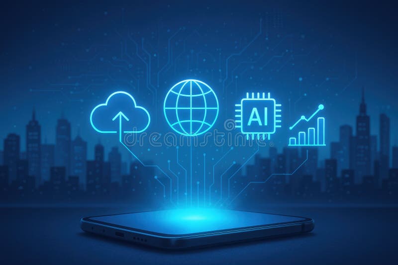 Ai Global Cloud Computing Technology Growth Smartphone Stock ...