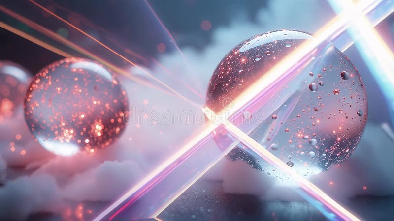 AI Glowing Orbs in Dynamic Lights Stock Video - Video of display ...