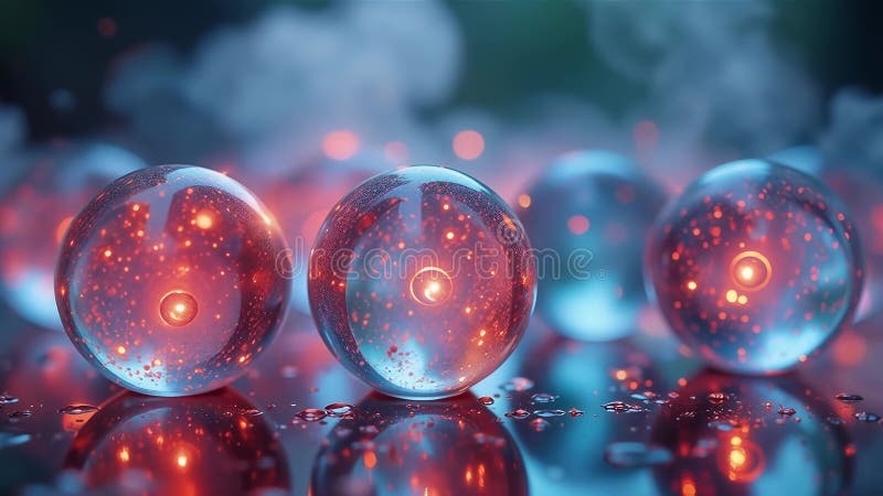 AI Glowing Orbs in Dynamic Lights Stock Video - Video of display ...