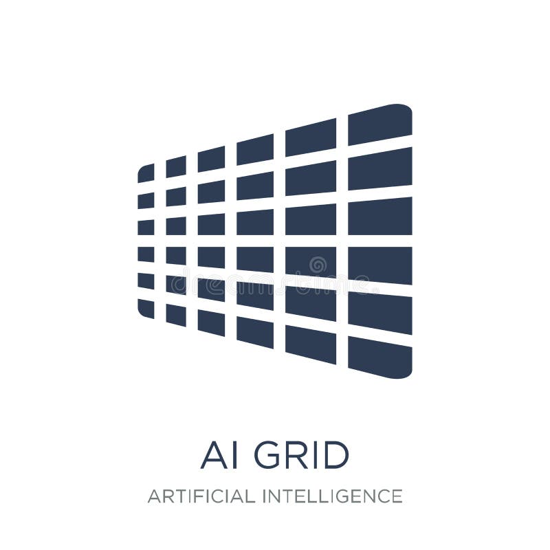 AI Grid Icon. Trendy Flat Vector AI Grid Icon On White Backgroun Stock ...