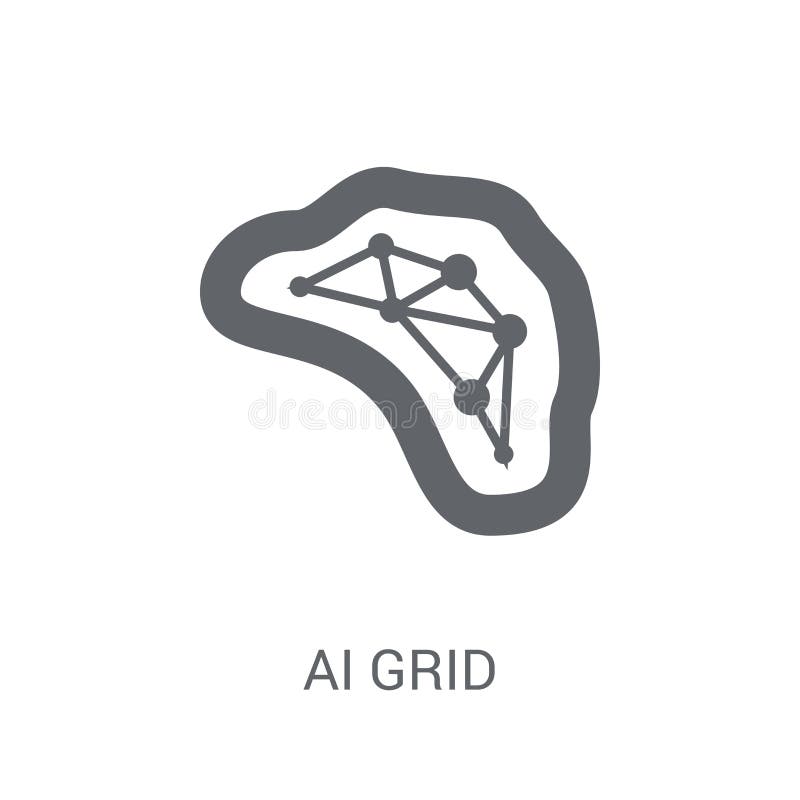AI Grid Icon. Trendy AI Grid Logo Concept on White Background Fr Stock ...