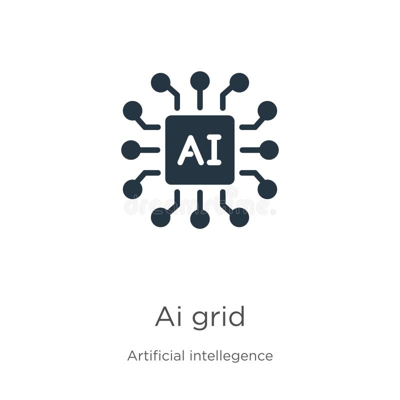 Ai Grid Icon Vector. Trendy Flat Ai Grid Icon from Artificial ...