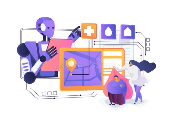 AI-Guided Resource Allocation Optimization Abstract Concept Vector Illustration. Stock ...