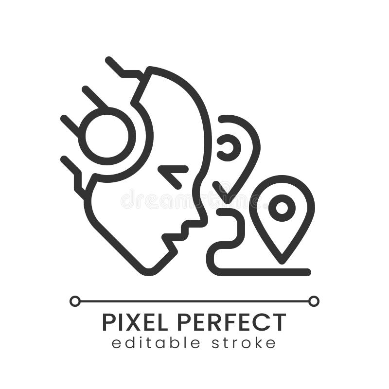 AI Guides Pixel Perfect Linear Icon Stock Vector - Illustration of ...