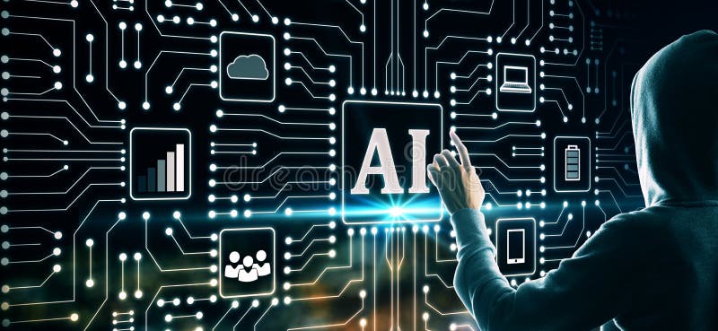 Hacking Concept with Hacker Using Laptop at Digital Map with Node Tree and Binary Code ...