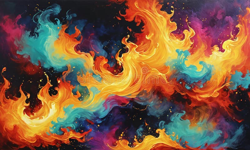Abstract Colorful Fire Background Stock Illustration - Illustration of ...
