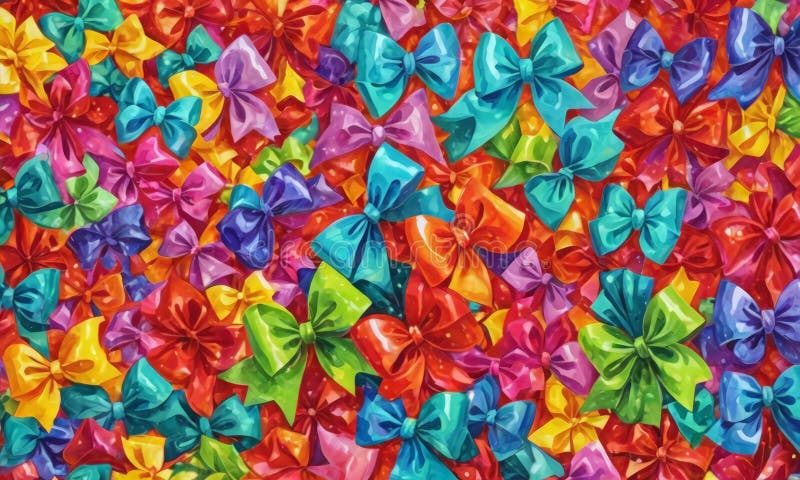 Colorful bows background stock illustration. Illustration of colorful ...