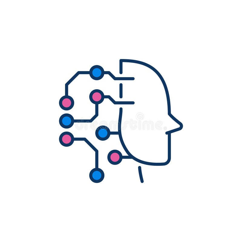 AI Head Vector Innovation Technology Concept Colored Icon or Symbol ...