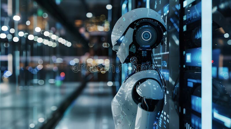 AI Helping a Marketing Team Design Dynamic Ad Campaign. Stock ...