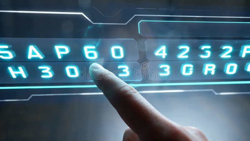 AI Holographic Panel Shows Live Codes Stock Video - Video of technology, software: 409572005