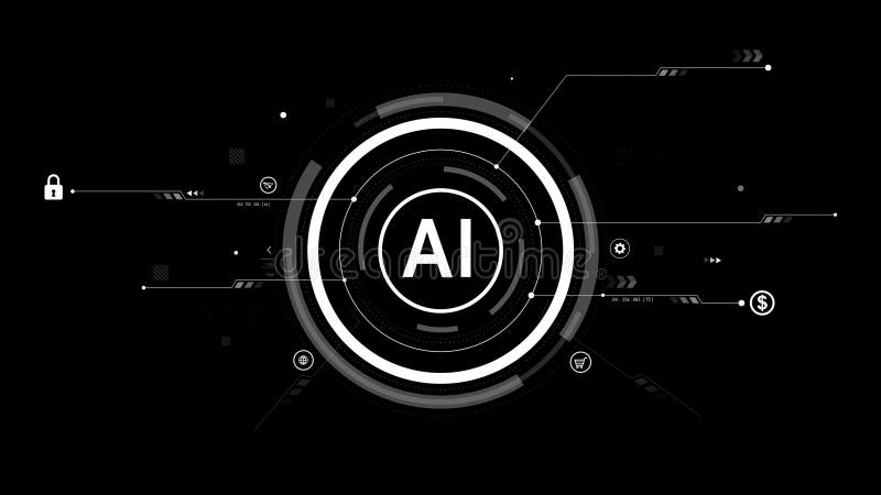 Ai HUD GUI Template stock illustration. Illustration of system - 299134089