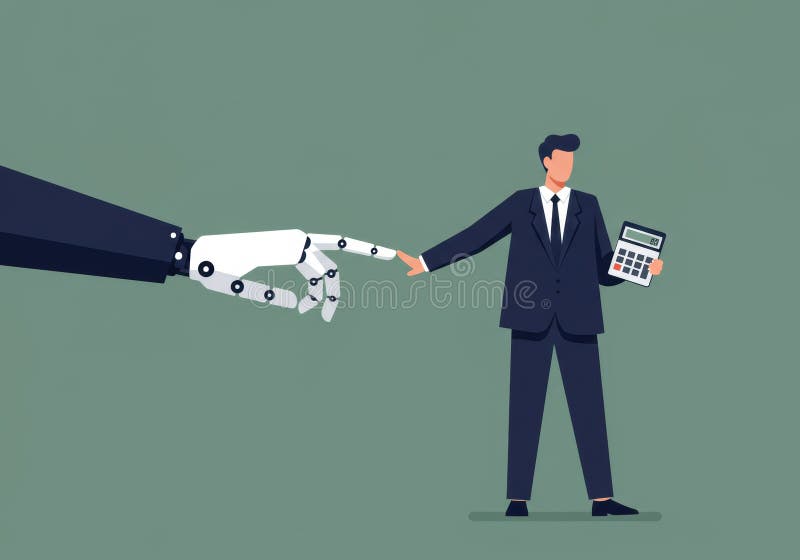 Ai and Human Collaboration in Business Finance and Technology Concept ...