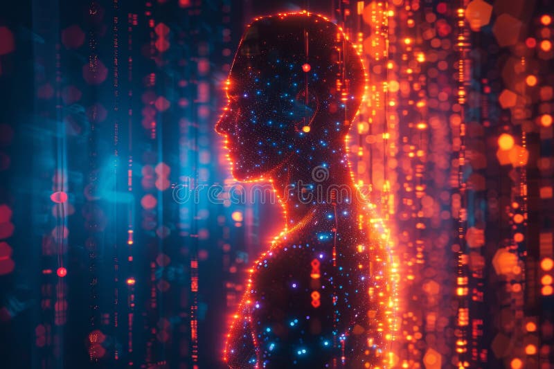 AI Human Form Abstract Tech Digital Transformation Futuristic ...