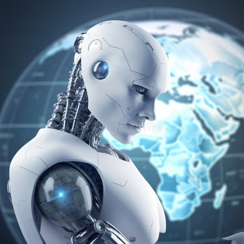 AI Humanoid Robot: Artificial Intelligence or Machine. Generative Ai ...