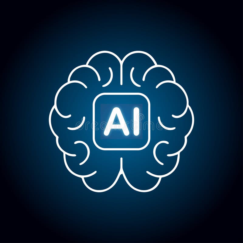 AI Icon. Modern Design Flat Style Icon for Web and Mobile App Stock ...