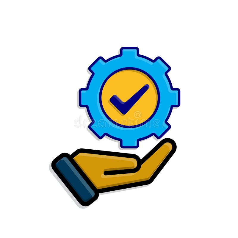 Ai Icon. AI Personal Assistant in Hand. Task Automation. Gear Moving ...