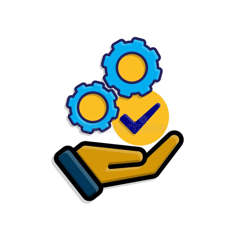 Ai Icon. AI Personal Assistant in Hand. Task Automation. Two Gears ...