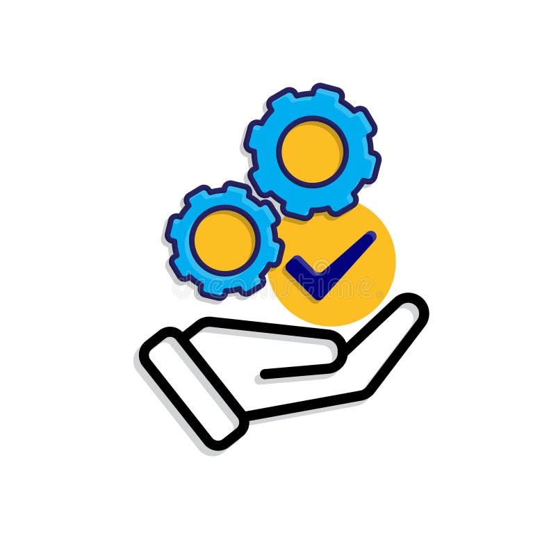 Ai Icon. AI Personal Assistant in Hand. Task Automation. Two Gears ...